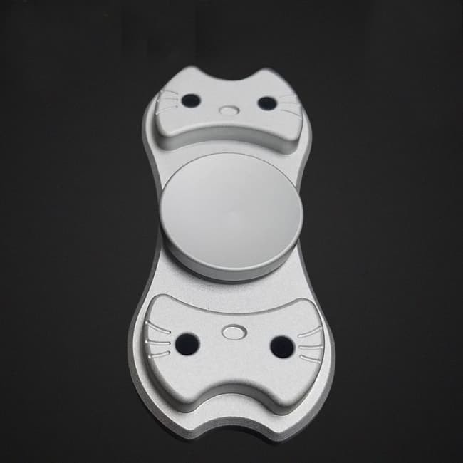 Cute Cat Face Metal Fidget Spinner | Toy Game World