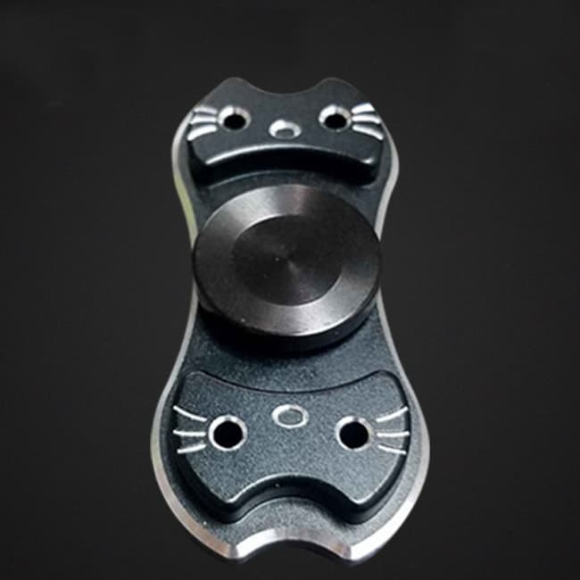 Cute Cat Face Metal Fidget Spinner | Toy Game World