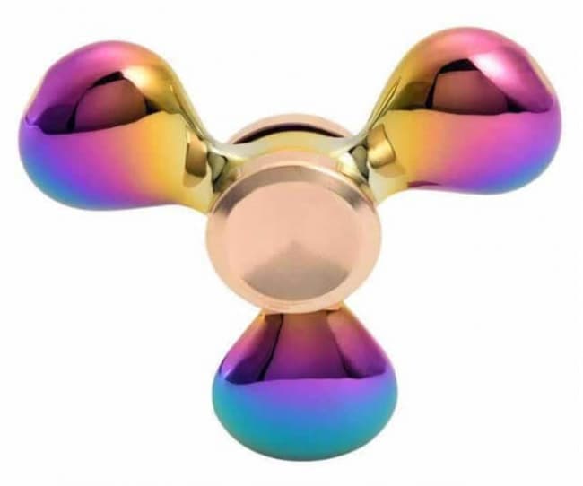 Rainbow Metal Round Edge Fidget Spinner | Toy Game World