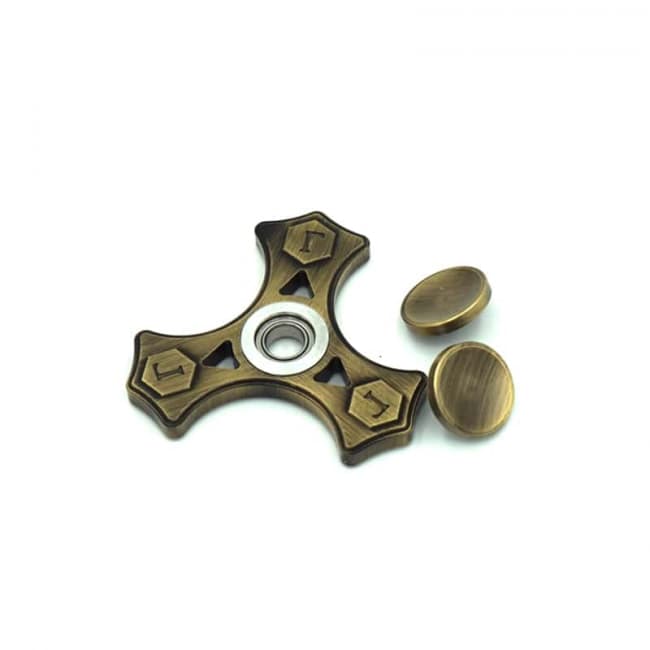 Premium Heavy Metal Brass Fidget Spinner Up To 3.5 Mins | Toy Game World